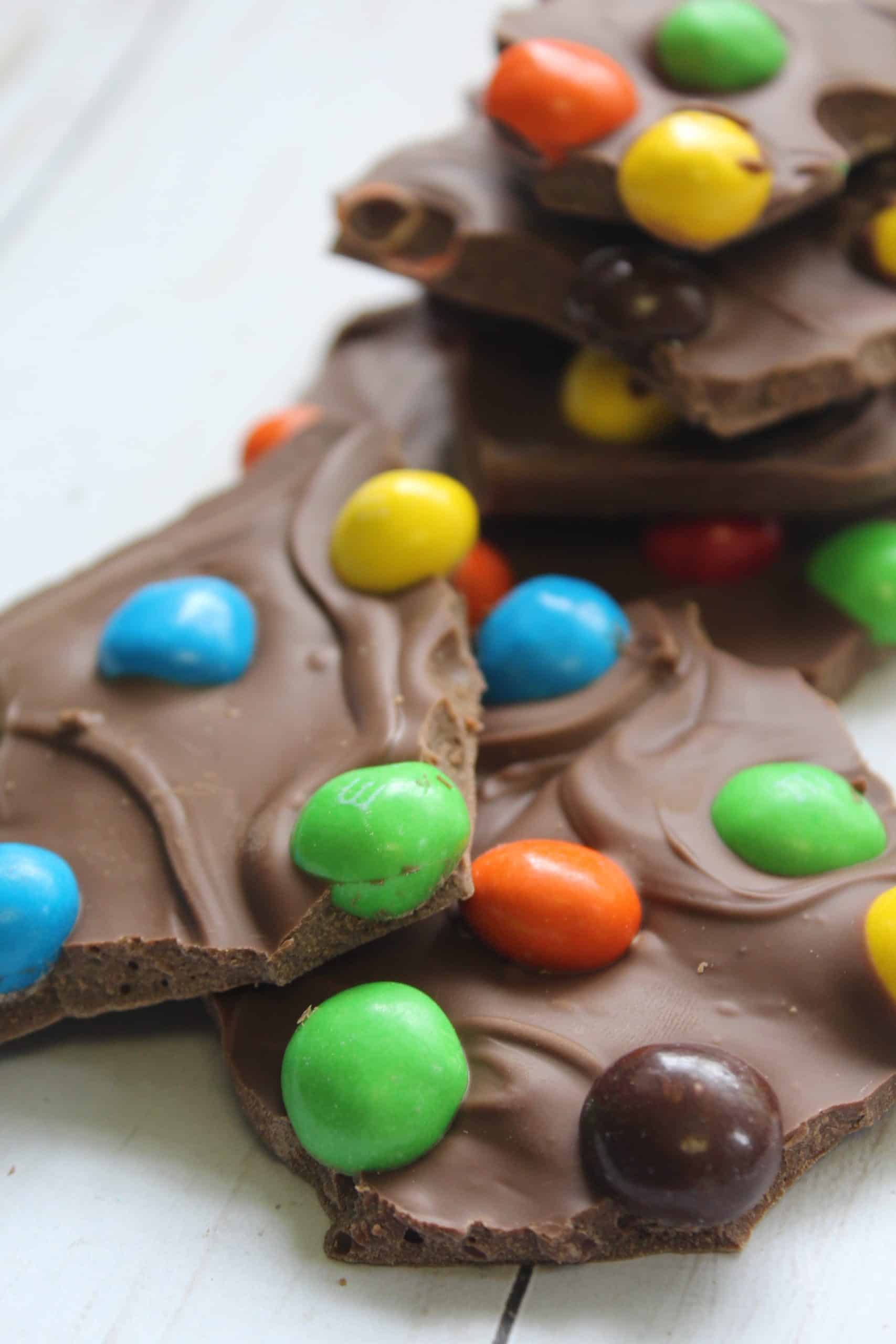 Caramel M&M Bark - Mama's On A Budget