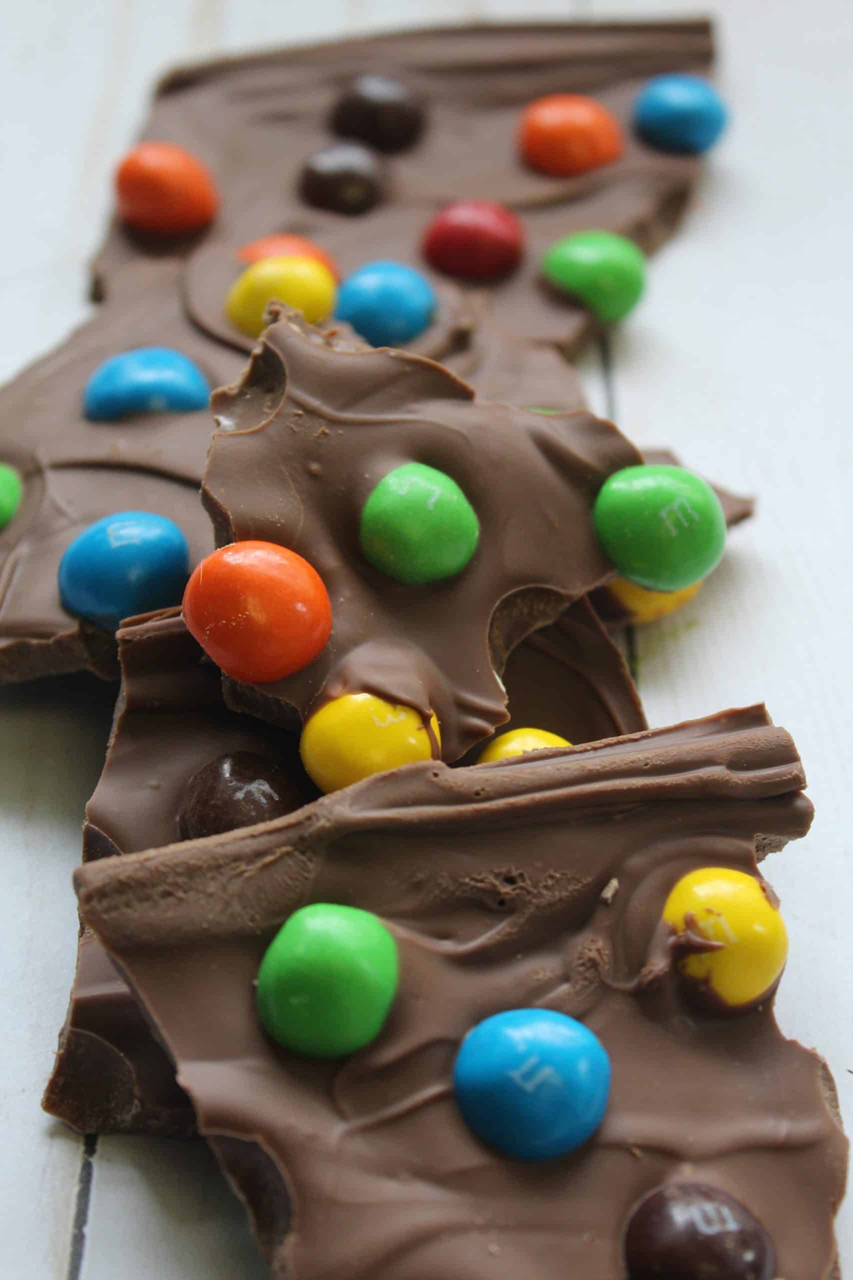Caramel M&M Bark - Mama's On A Budget