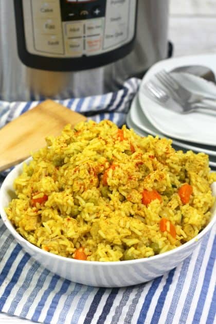 Instant Pot Chicken Curry Rice - Mama's On A Budget