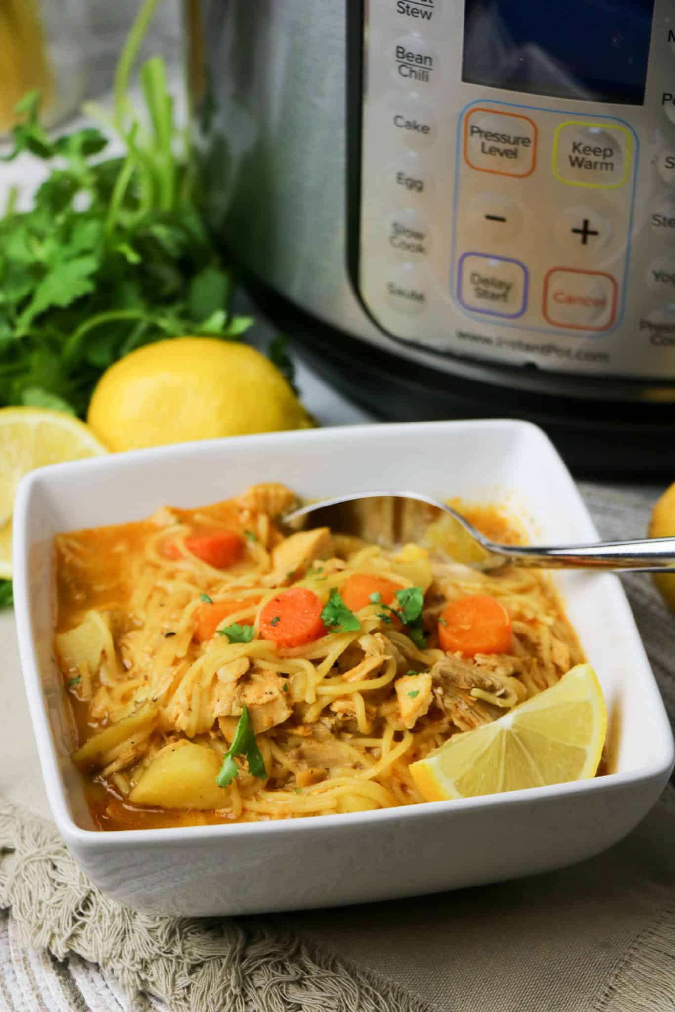 Instant Pot Cuban Noodle Soup - Mama's On A Budget