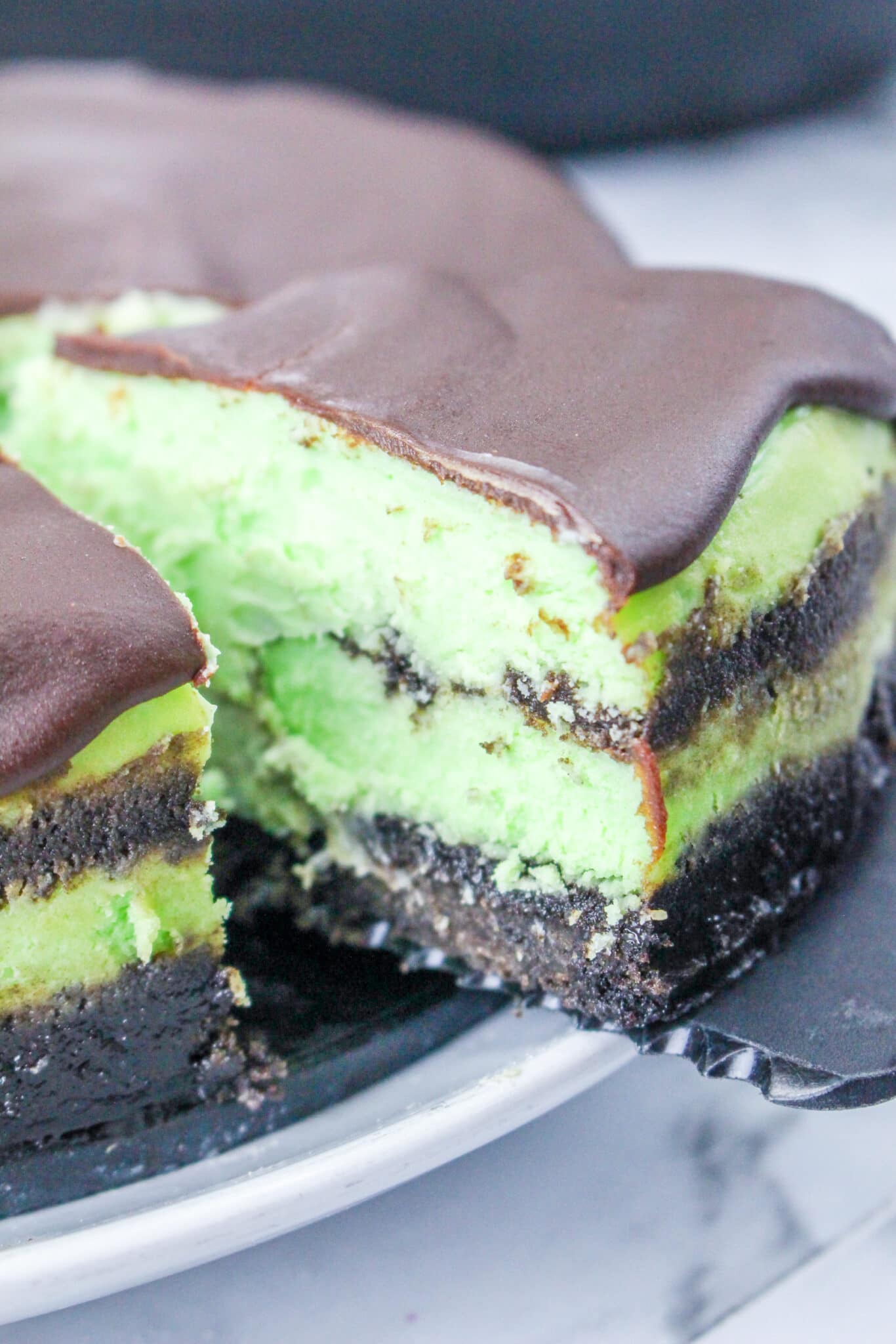Instant Pot Mint Cheesecake - Mama's On A Budget