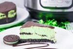 Instant Pot Mint Cheesecake - Mama's On A Budget