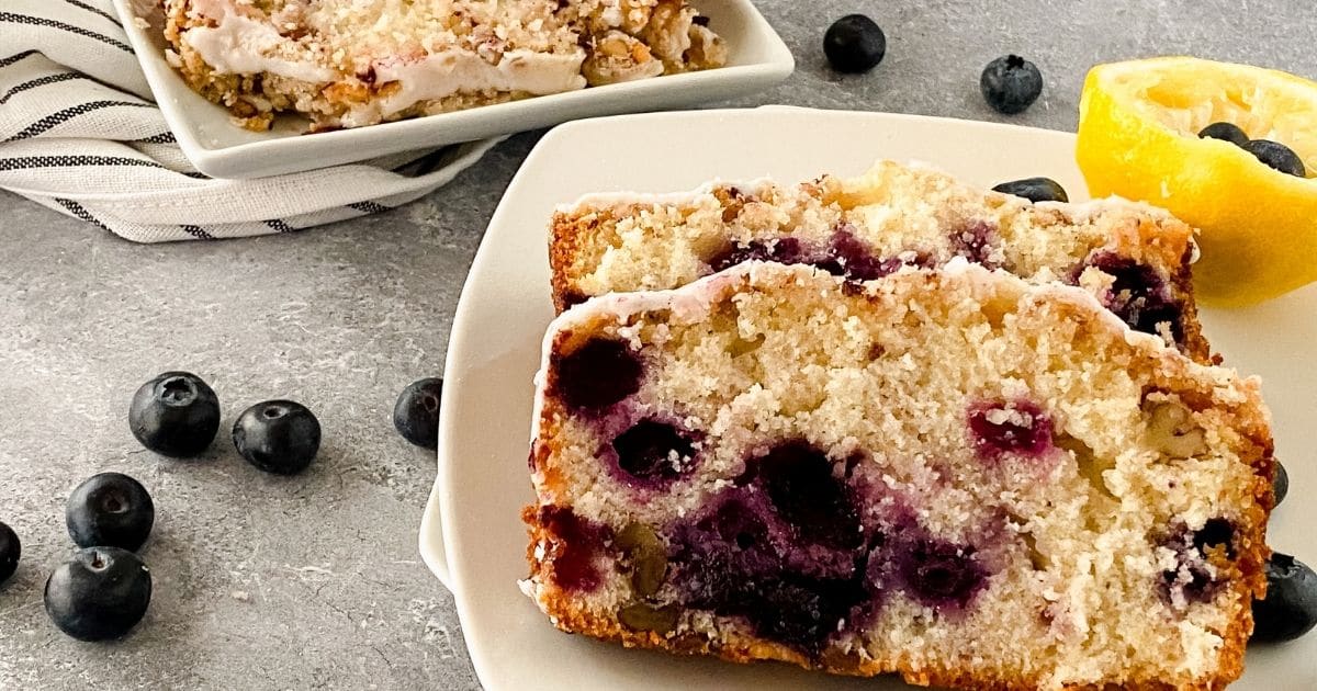 Blueberry Nut Bread with Lemon - Mama's On A Budget