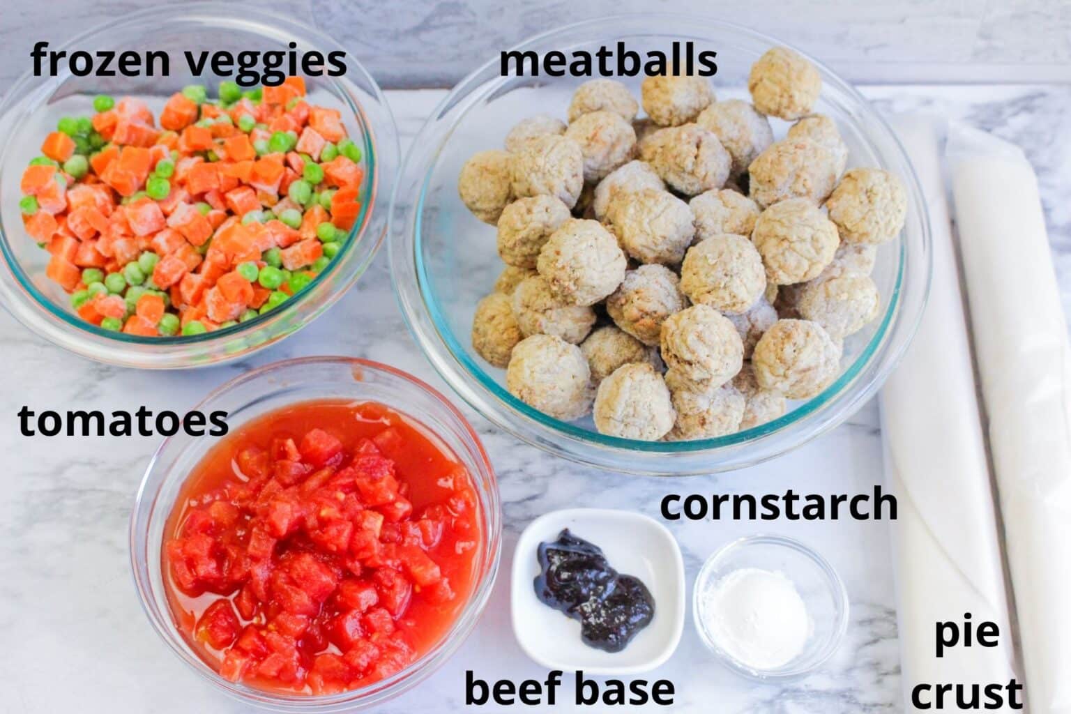 Meatball Pot Pie - Mama's On A Budget