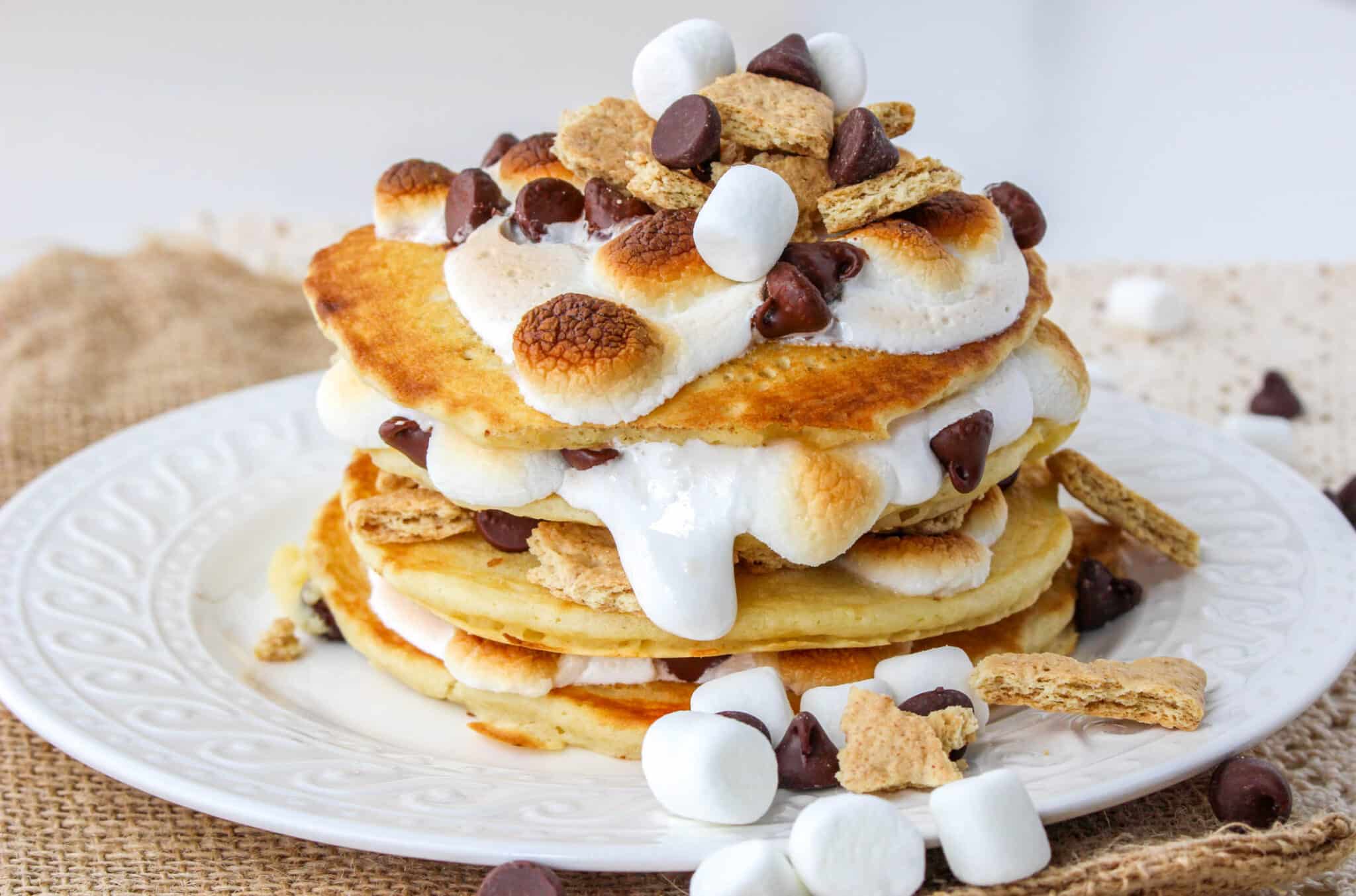 Smores Pancakes - Mama's On A Budget