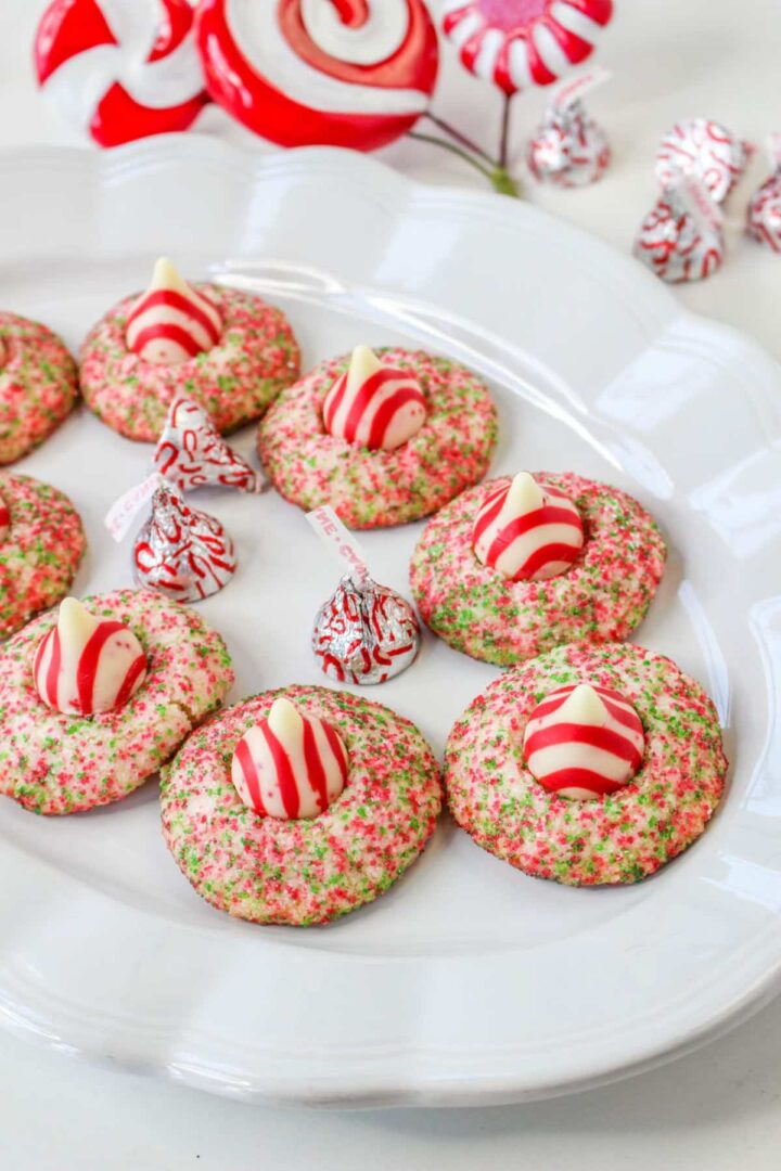Candy Cane Shortbread Cookies - Mama's On A Budget