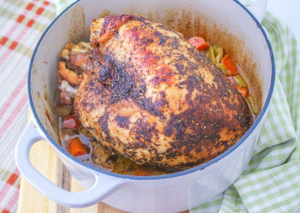 Dutch Oven Turkey Breast - Mama's On A Budget