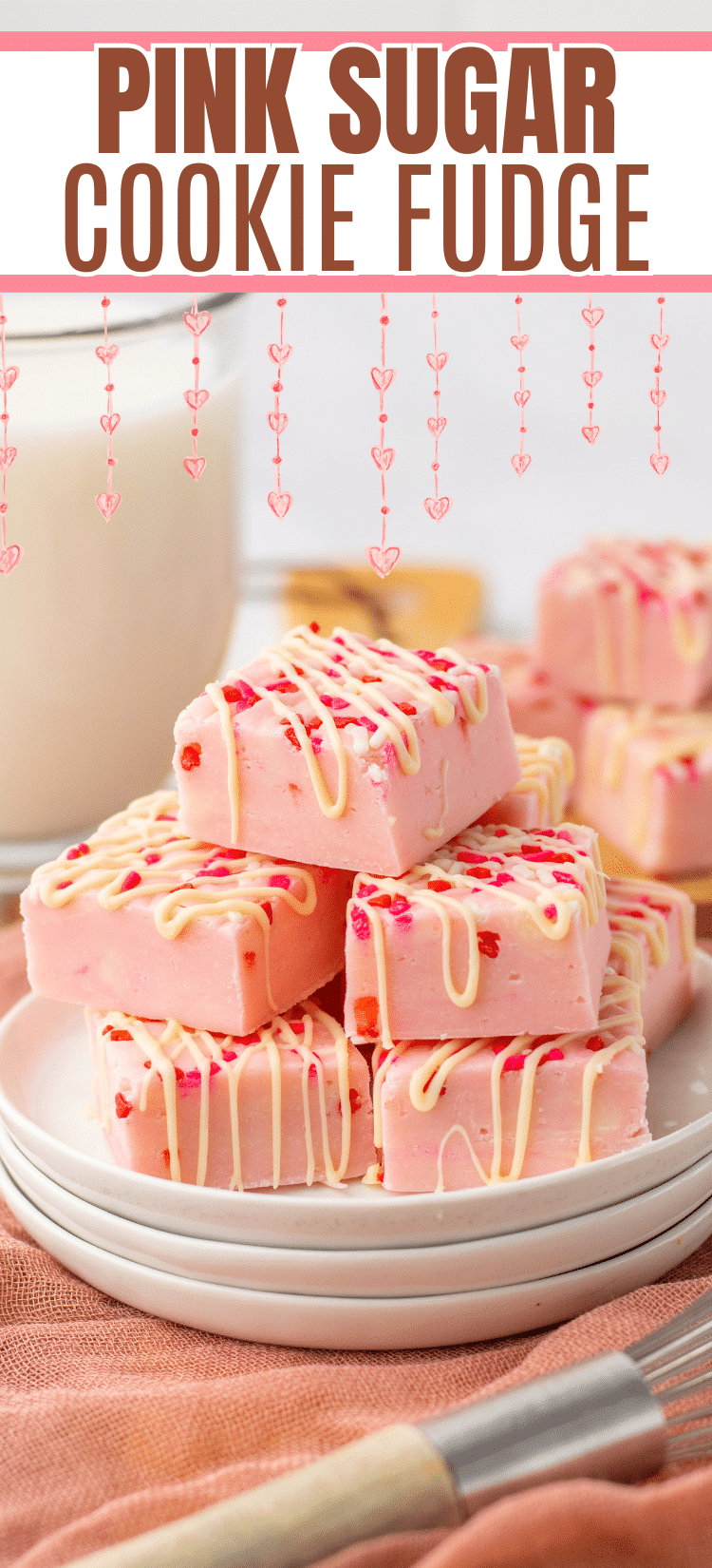 Pink Sugar Cookie Fudge - Mama's On A Budget