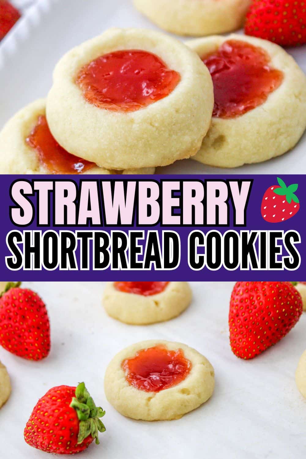 Strawberry Shortbread Cookies - Mama's On A Budget