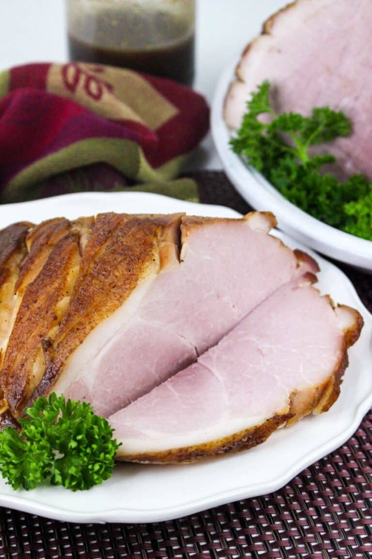 Bourbon Maple Glazed Ham - Mama's On A Budget
