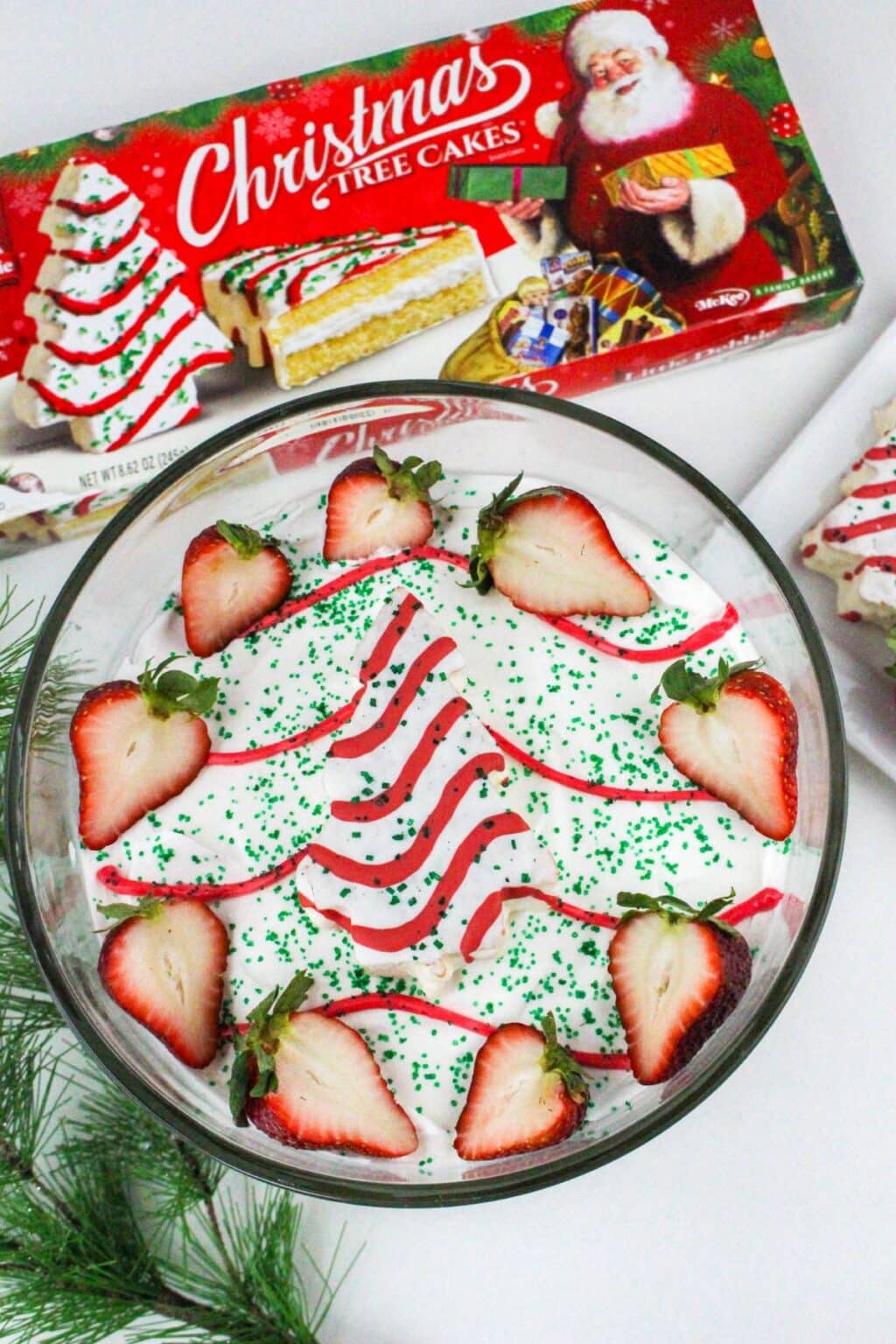 Little Debbie Christmas Tree Cake Trifle - Mama's On A Budget