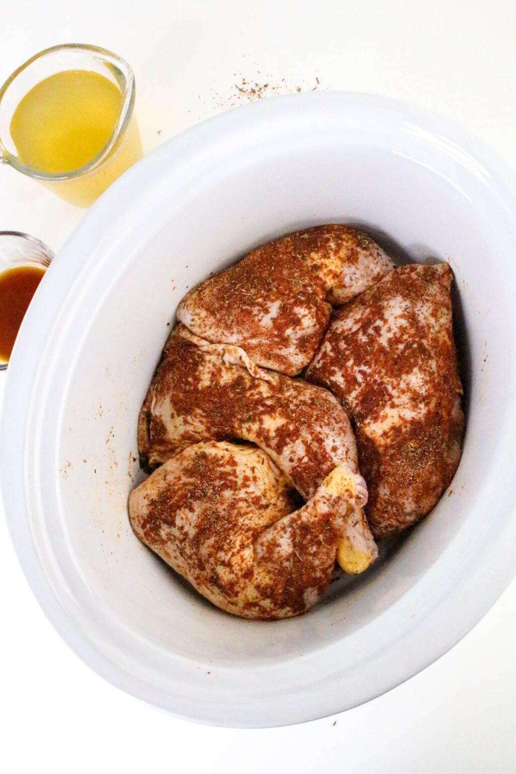 Slow Cooked Chicken Leg Quarters - Mama's On A Budget