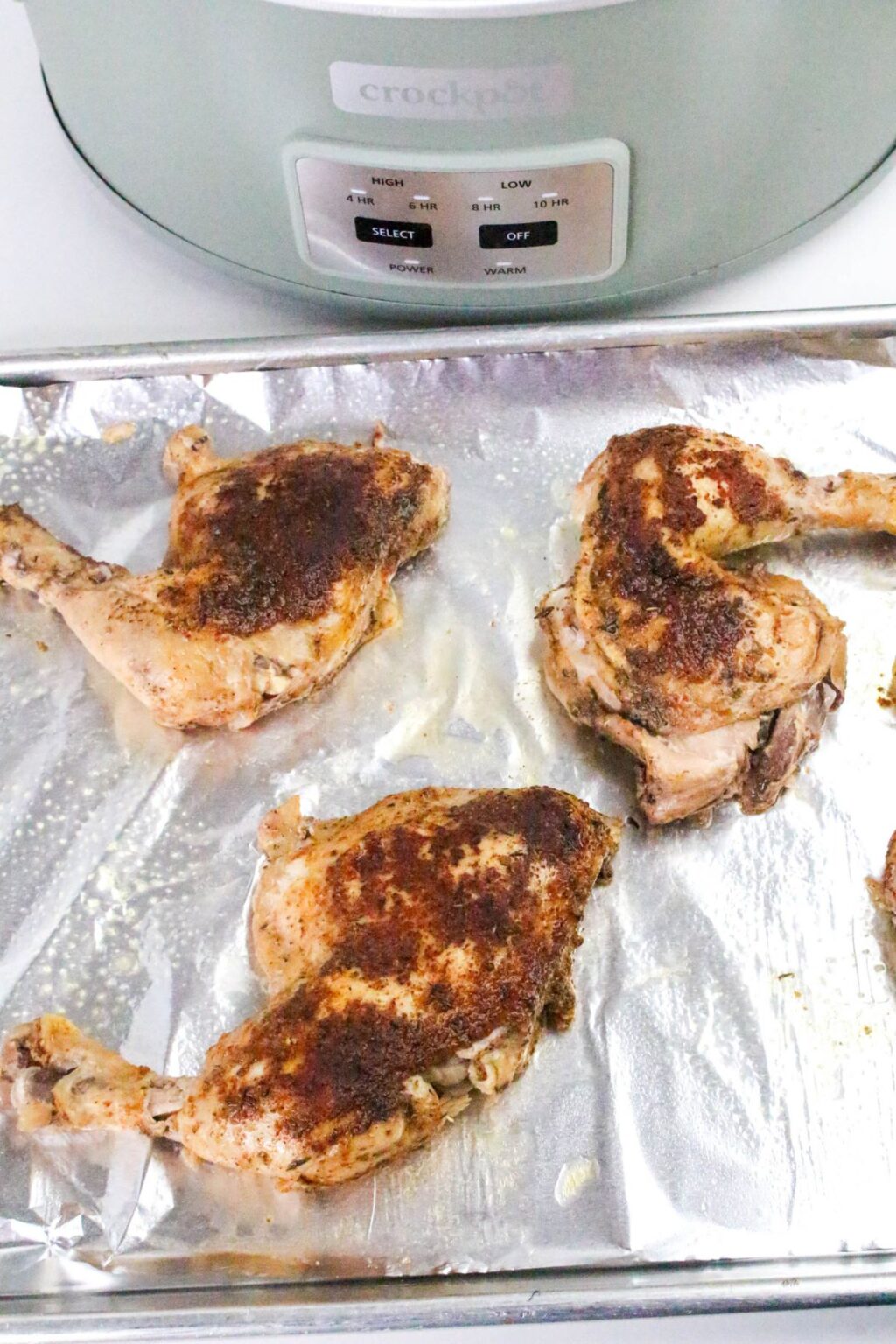 Slow Cooked Chicken Leg Quarters - Mama's On A Budget