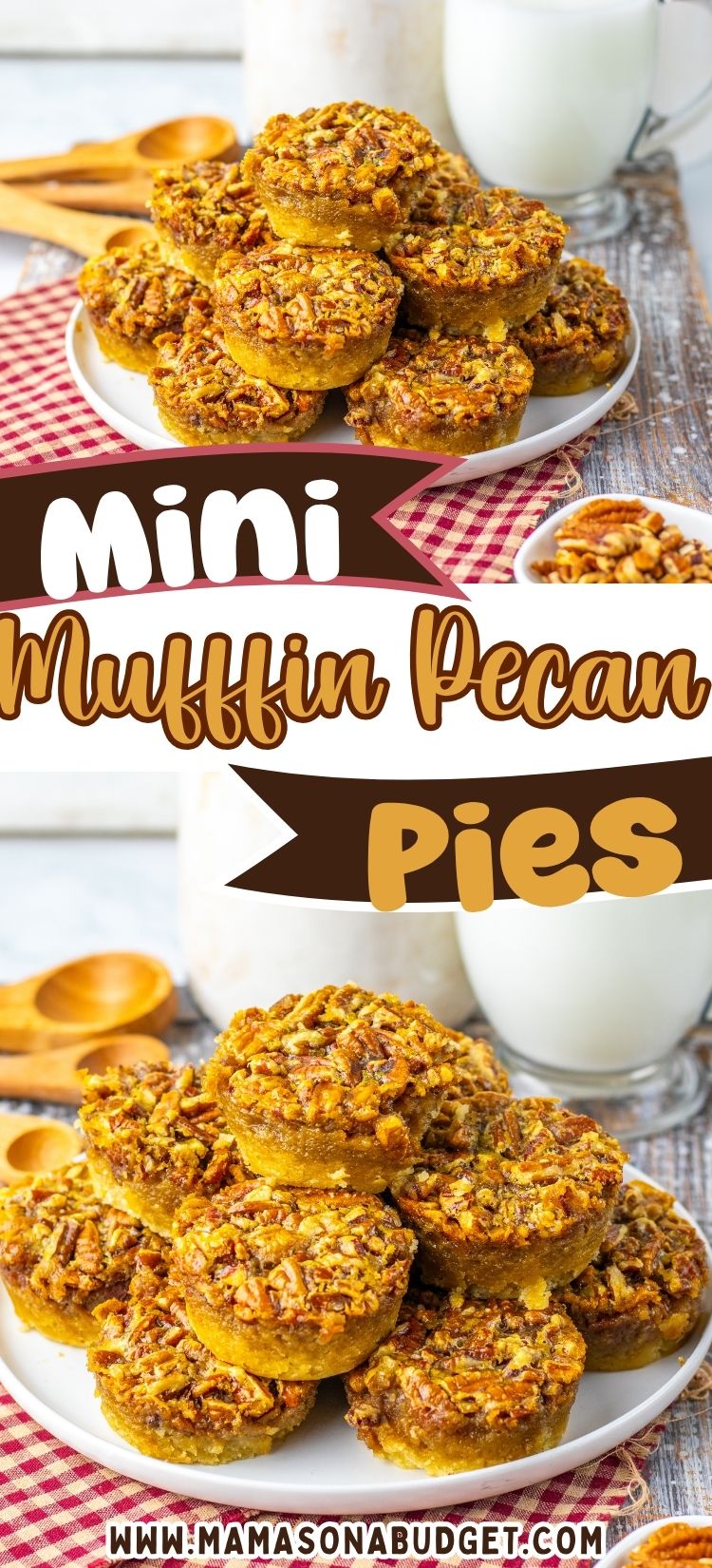 Mini Muffin Pecan Pies - Mama's On A Budget